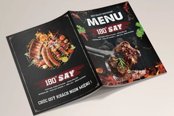 Top mẫu in menu quán nướng nhà hàng BBQ đẹp ấn tượng
